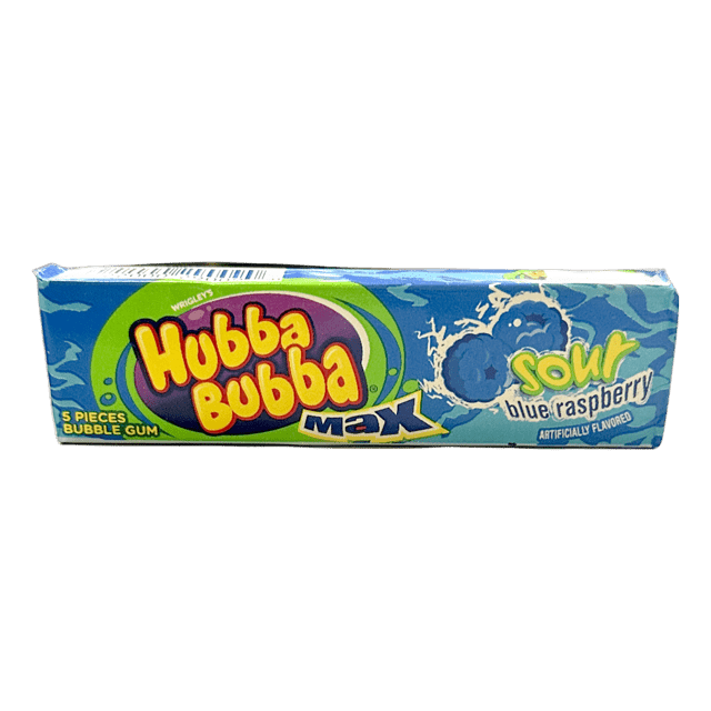 Hubba Bubba Max Sour Blue Raspberry 5 piece pack — Joys Delights Lolly ...