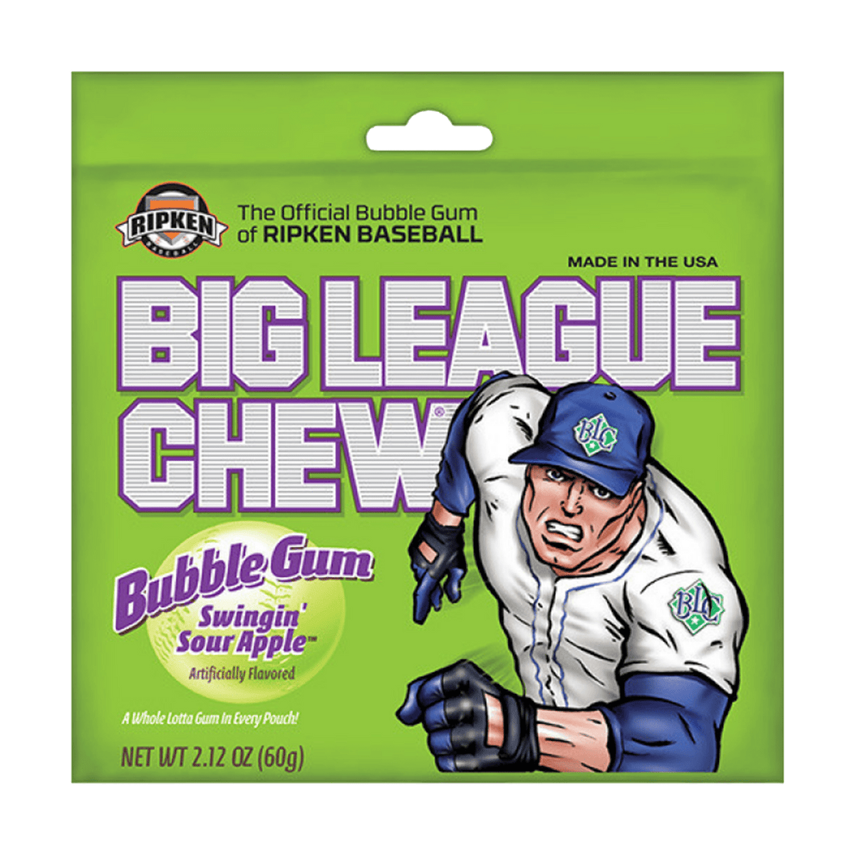 Big League Chew Sour Apple 60g — Joys Delights Lolly Shop Online