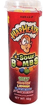 Warheads Sour Bombs 50g — Joys Delights Lolly Shop Online