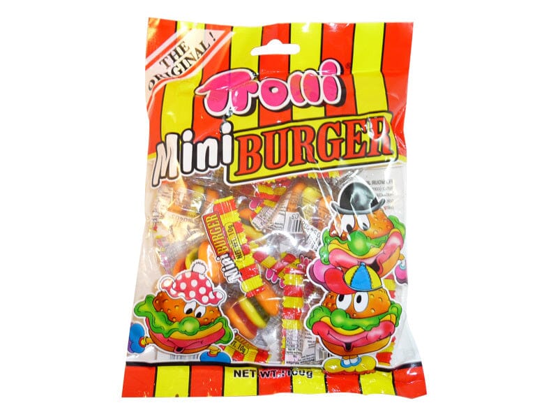 Trolli Mini Burgers Pack 90g — Joys Delights Lolly Shop Online