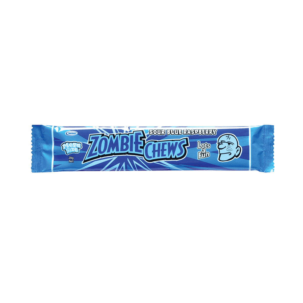 Zombie Chews Sour Blue Raspberry Bar 28g — Joys Delights Lolly Shop Online