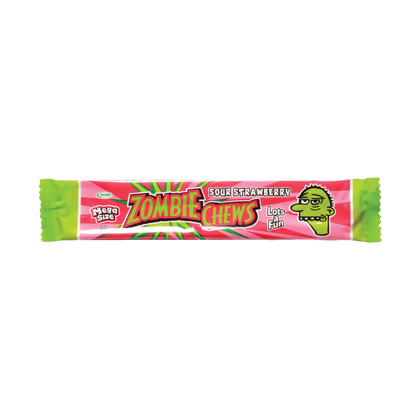 Zombie Chews Sour Strawberry Bar 28g — Joys Delights Lolly Shop Online